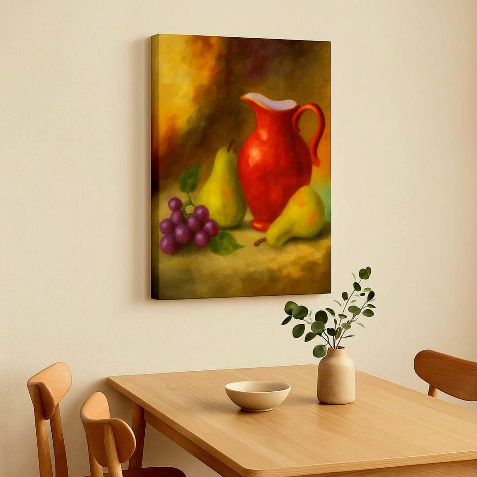 Still Life Kitchen Art- Vintage Still Life Canvas Prints With Grapes ...