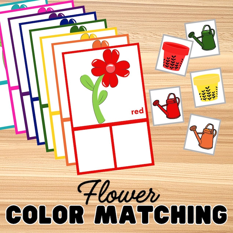 Flower Color Matching Game - Etsy