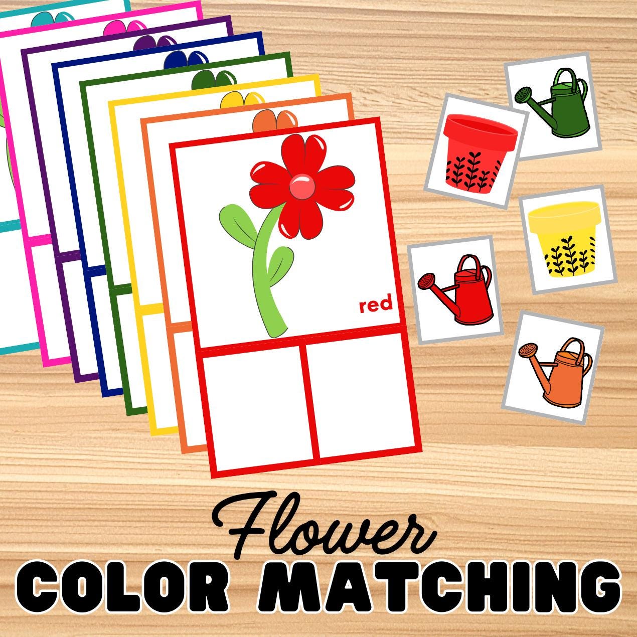 Flower Color Matching Game - Etsy