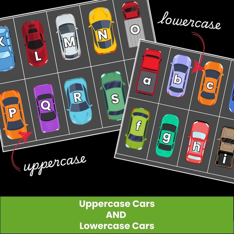 Alphabet Cars, Letter and Sound Recognition, ABC Matching, Letter-sound ...