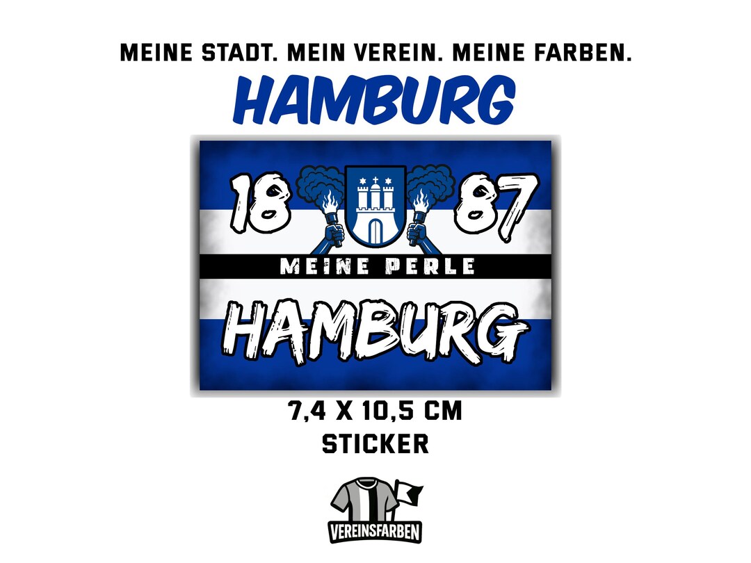 1887 Hamburg My Pearl Sticker for Fans & Supporters - Football Fan ...