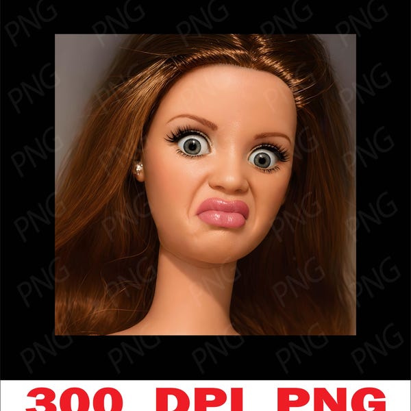 Disgusted Barbie Face Png - Etsy