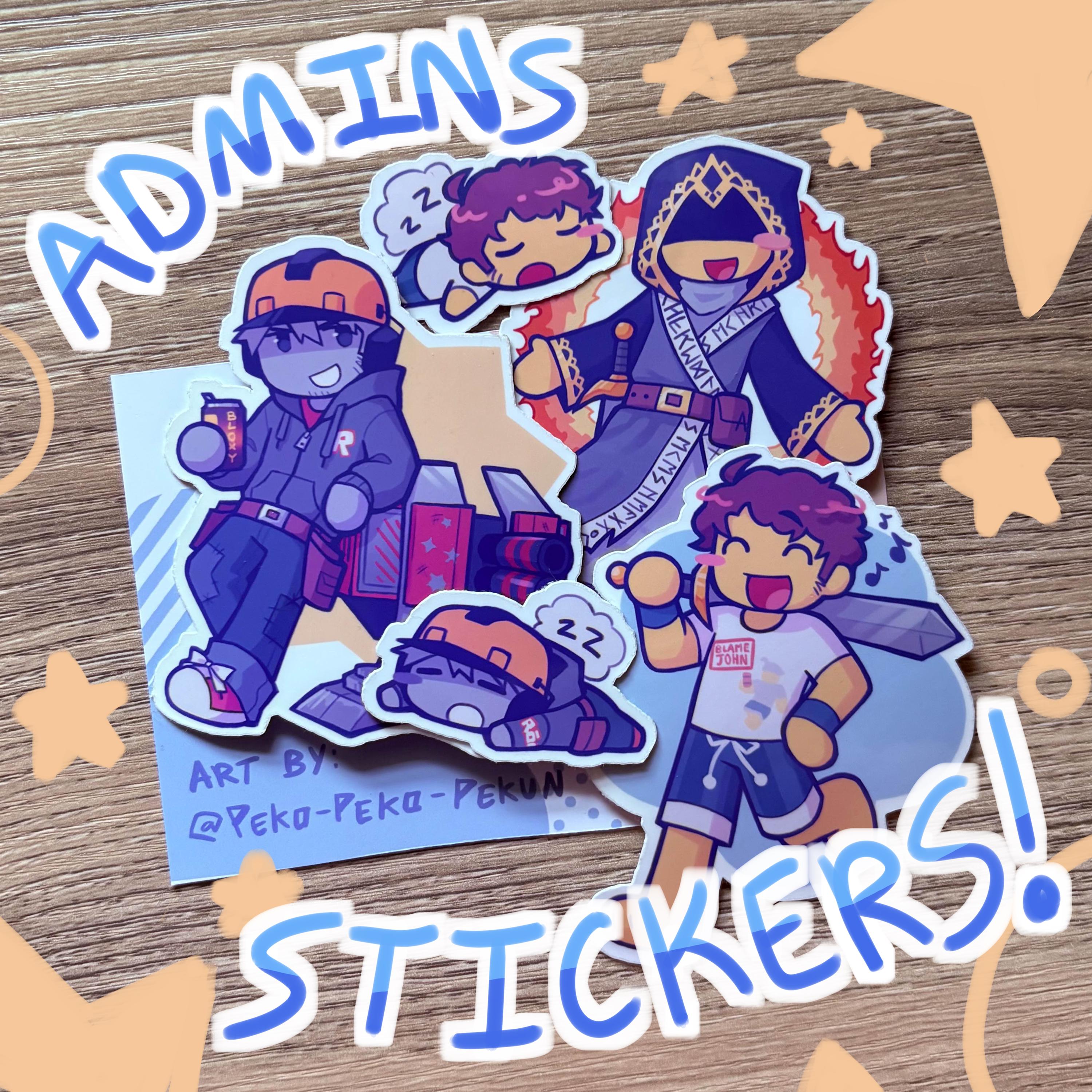 Roblox Forsaken Admins Glossy Vinyl Sticker Pack - Etsy