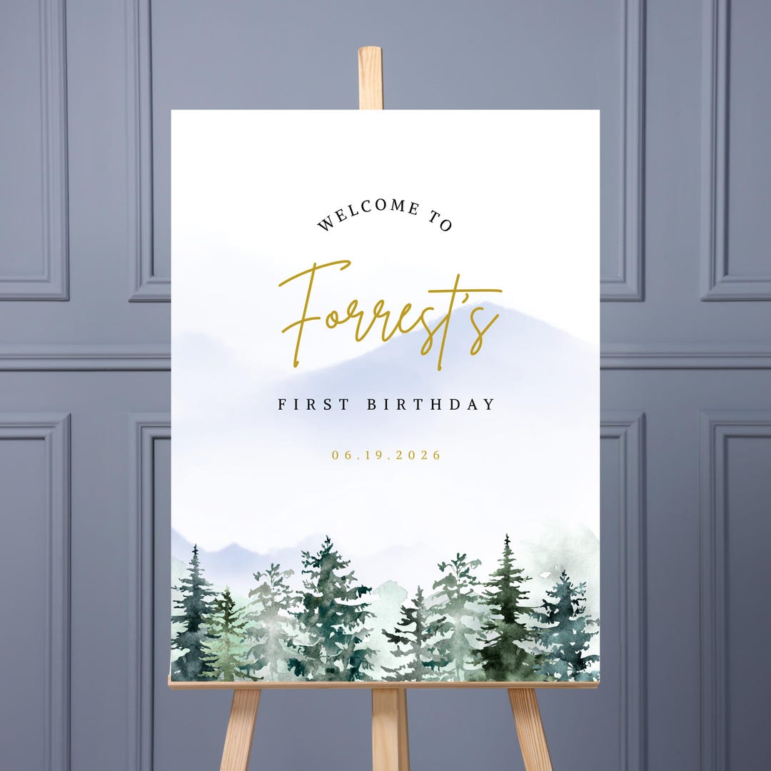 Adventure Theme Birthday Welcome Poster: Editable Canva Template - Etsy