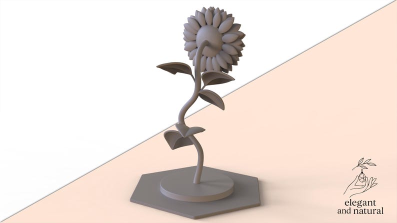 Flower 3D Printable Sunflower, Home or Gift, Sunflower STL Digital File ...