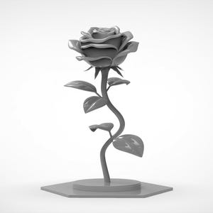 Flower 3D Printable Rose, Home or Gift, Rose STL Digital File, Gift for Him With STL File, Gift ...