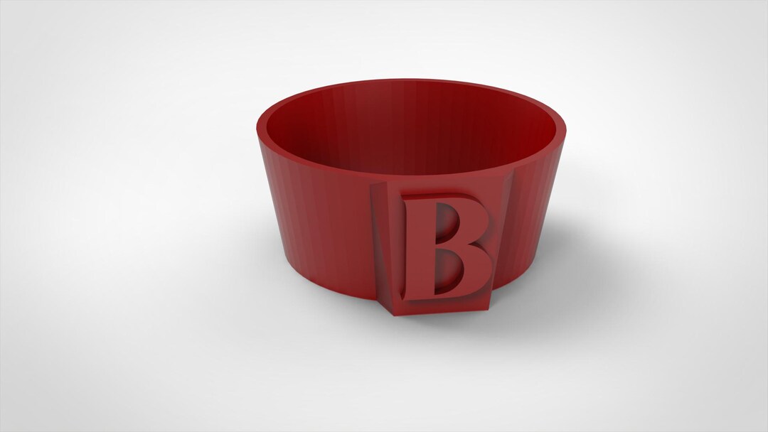 3D Printed Initial "b" Cup Holder STL File (digital Download) - Etsy