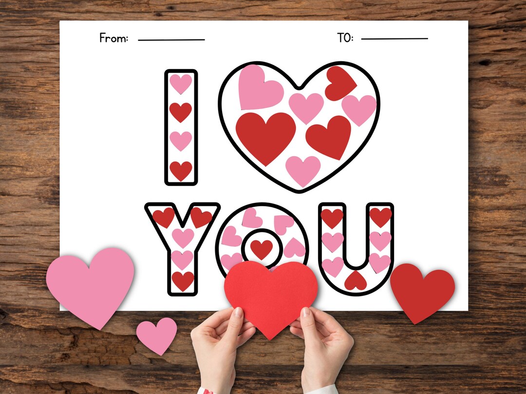 I Love You Heart Craft for Kids | Valentine & Mother’s Day Cut and ...