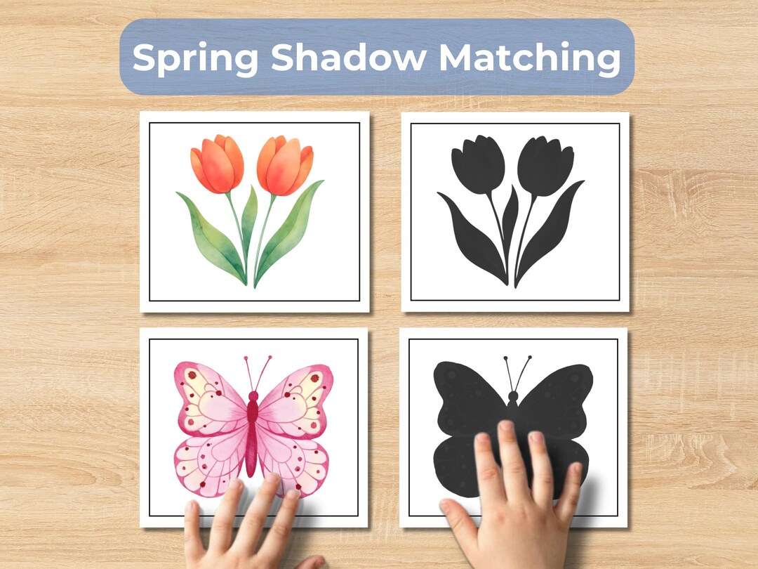 Spring Shadow Matching Printable Game Cards | Montessori Toddler ...