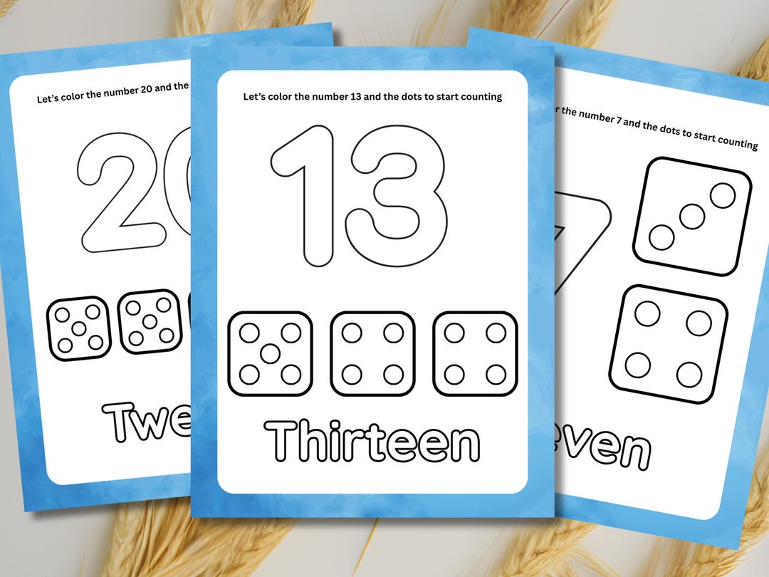 Number Coloring Pages 1–20: Printable Counting Worksheets for Toddlers ...