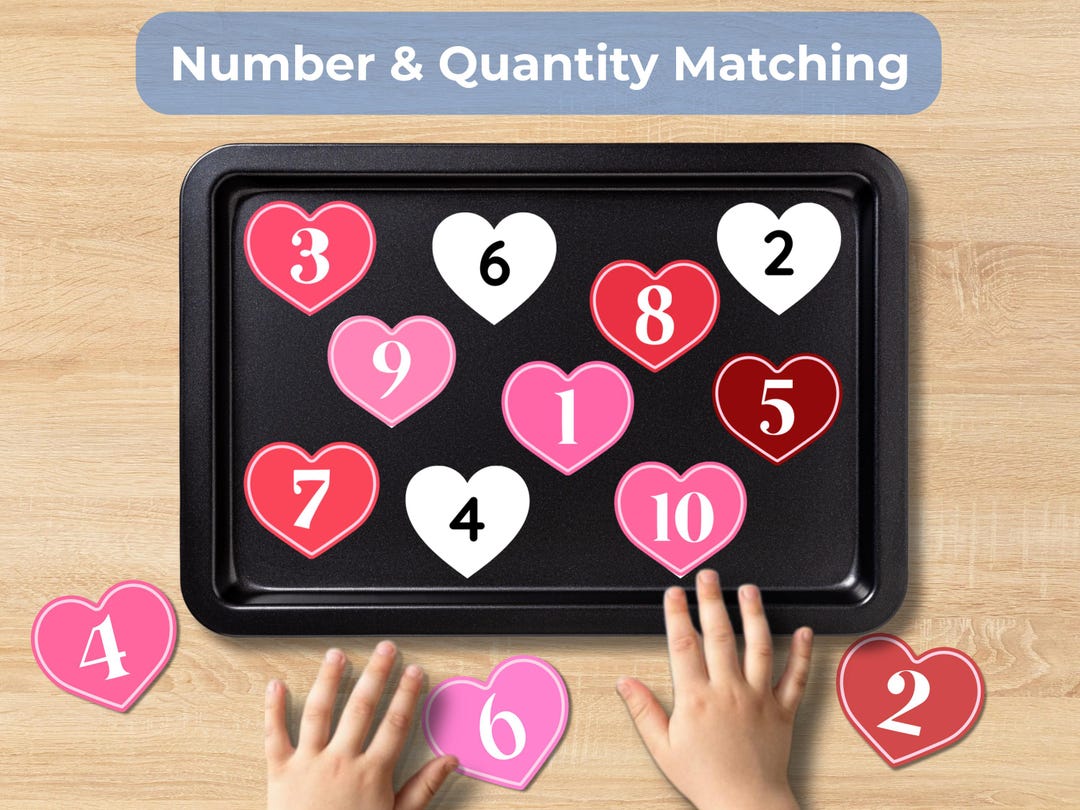 Montessori Math Number Matching Game | Numbers & Counting Preschool ...