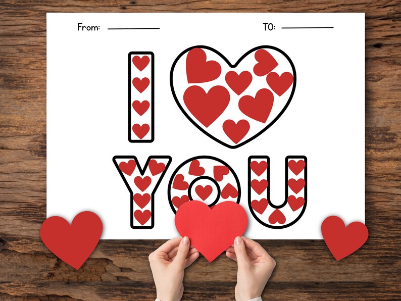 I Love You Heart Craft for Kids | Valentine & Mother’s Day Cut and ...