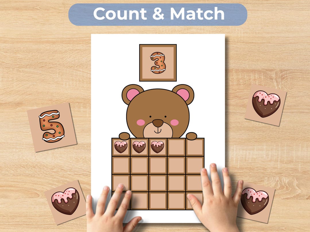 Montessori Counting & Matching Numbers 1–20 | Math Activity Printable ...