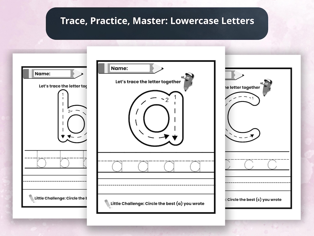 A–z Lowercase Letter Tracing Worksheets | Preschool & Kindergarten ...