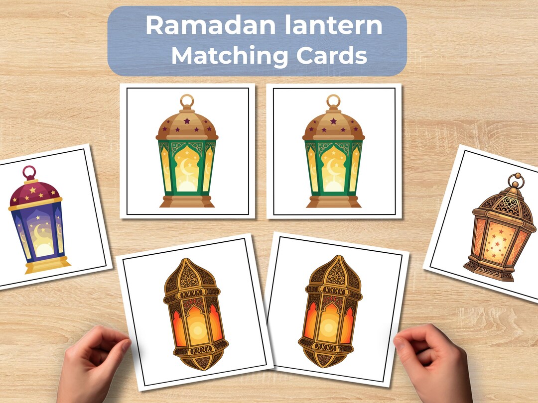 Ramadan Lantern Matching Cards | Montessori Islamic Printable Activity ...