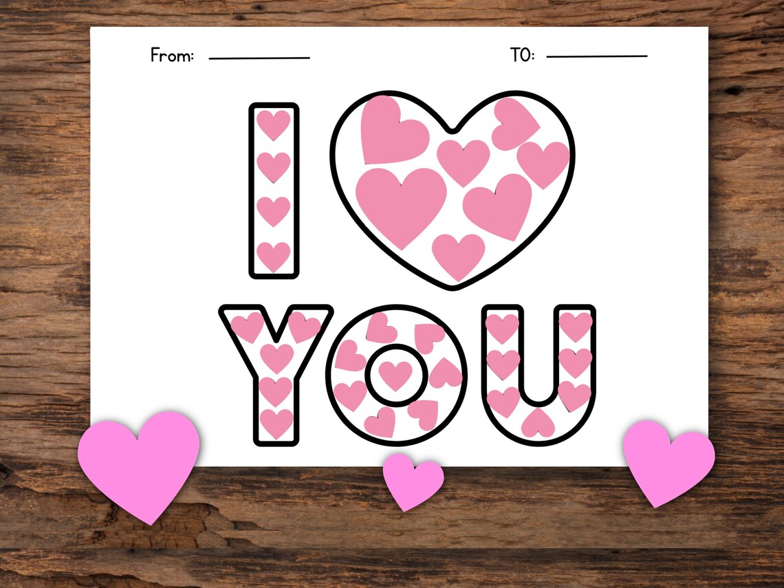 I Love You Heart Craft for Kids | Valentine & Mother’s Day Cut and ...