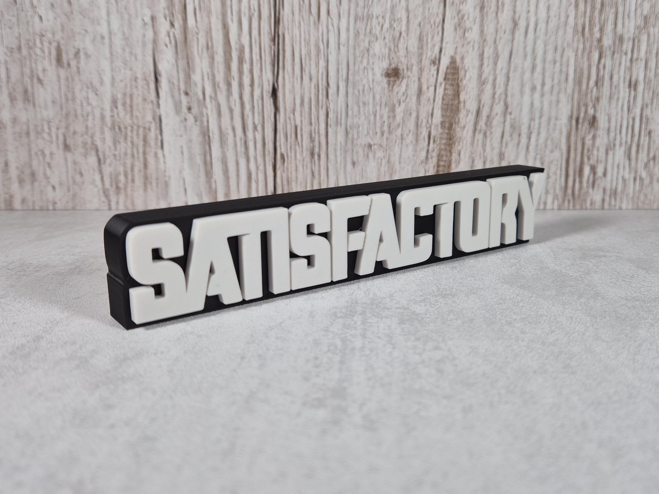 Satisfactory 3D Printed Desk Sign – Custom Gamer Decor, Perfect Gift ...