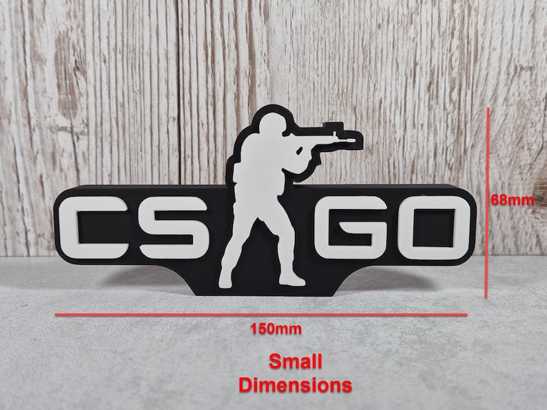 CS GO 3D Printed Desk Sign: Custom Gamer Decor - Etsy