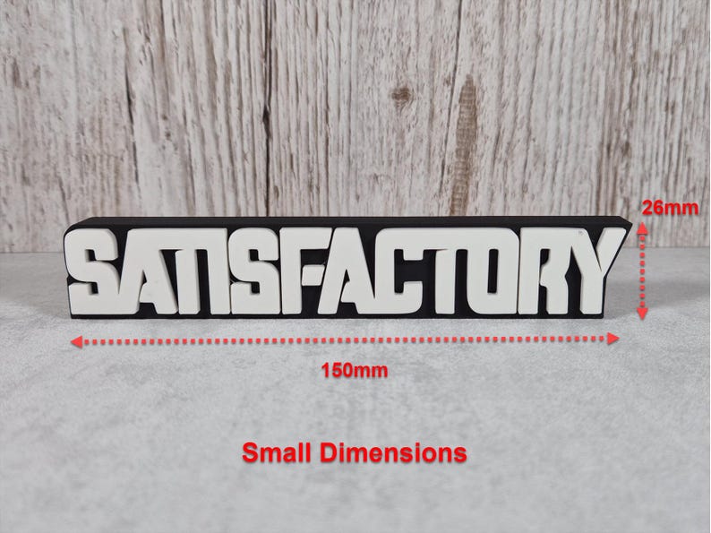 Satisfactory 3D Printed Desk Sign – Custom Gamer Decor, Perfect Gift ...