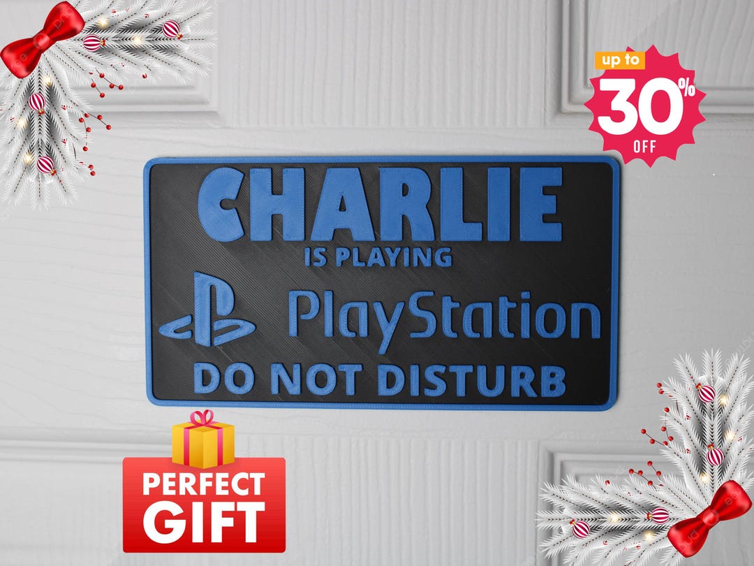 Personalized Playstation Door Sign | Do Not Disturb - Custom 3D Printed ...