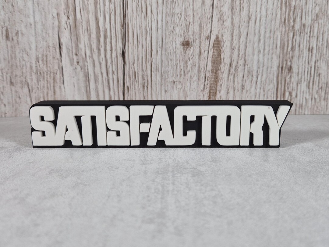 Satisfactory 3D Printed Desk Sign – Custom Gamer Decor, Perfect Gift ...