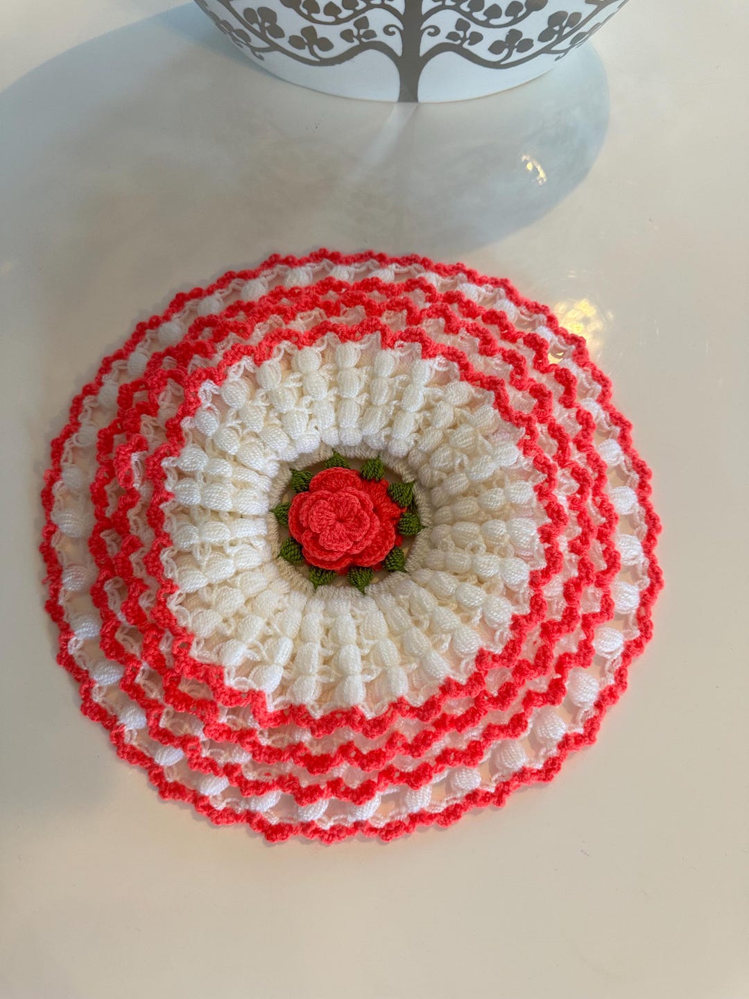 Handmade Flower Shaped Bath Scrubber Fast Drying Crochet Body Cloth ...
