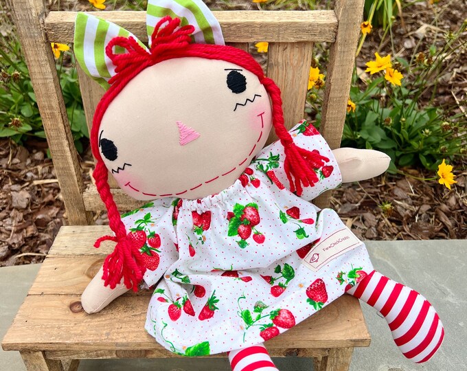 Traditional Rag Doll, Classic Rag Doll, Cloth Doll, Handmade Doll, Soft ...