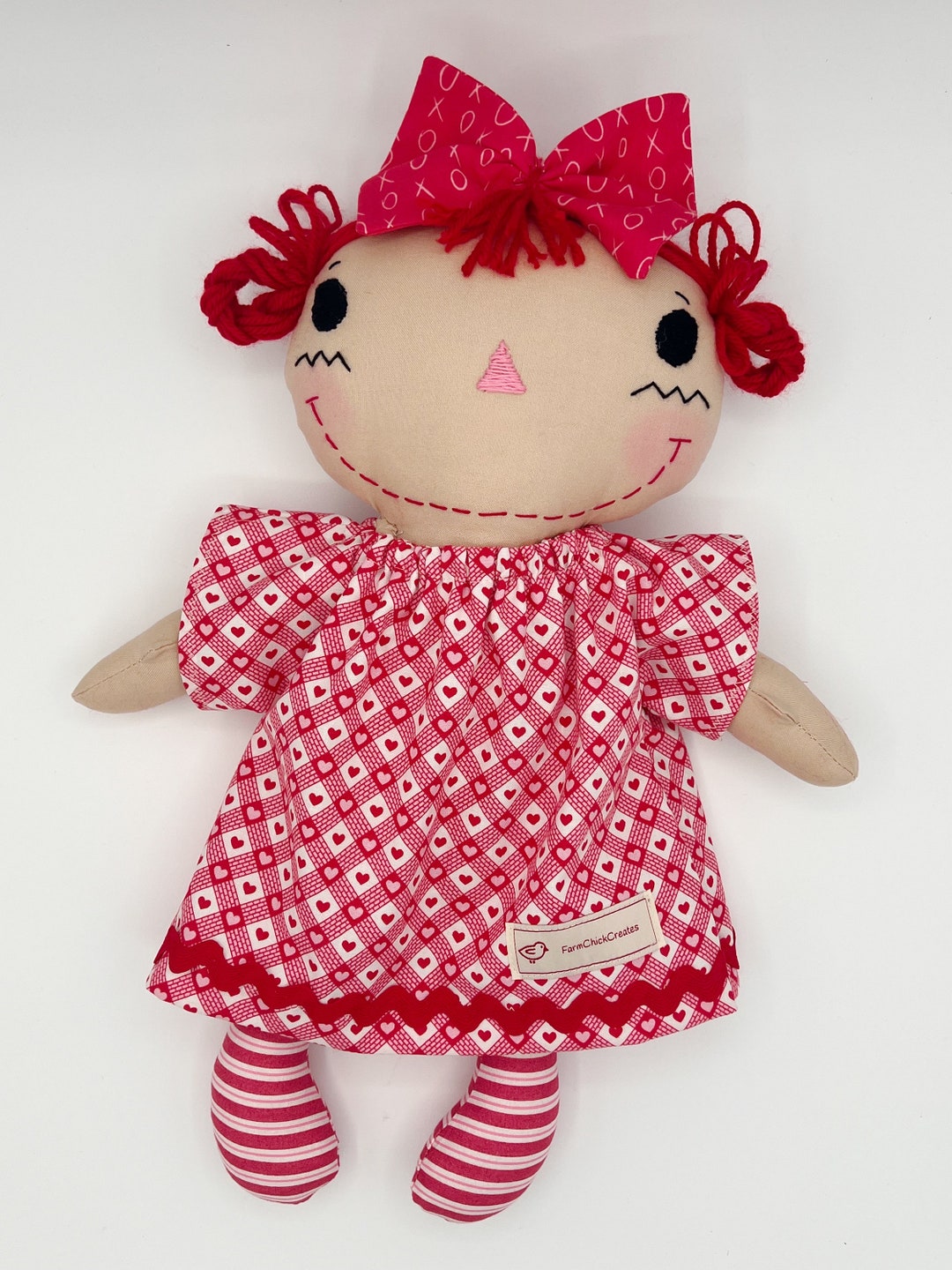 Traditional Rag Doll, Classic Rag Doll, Cloth Doll, Handmade Doll, Soft ...