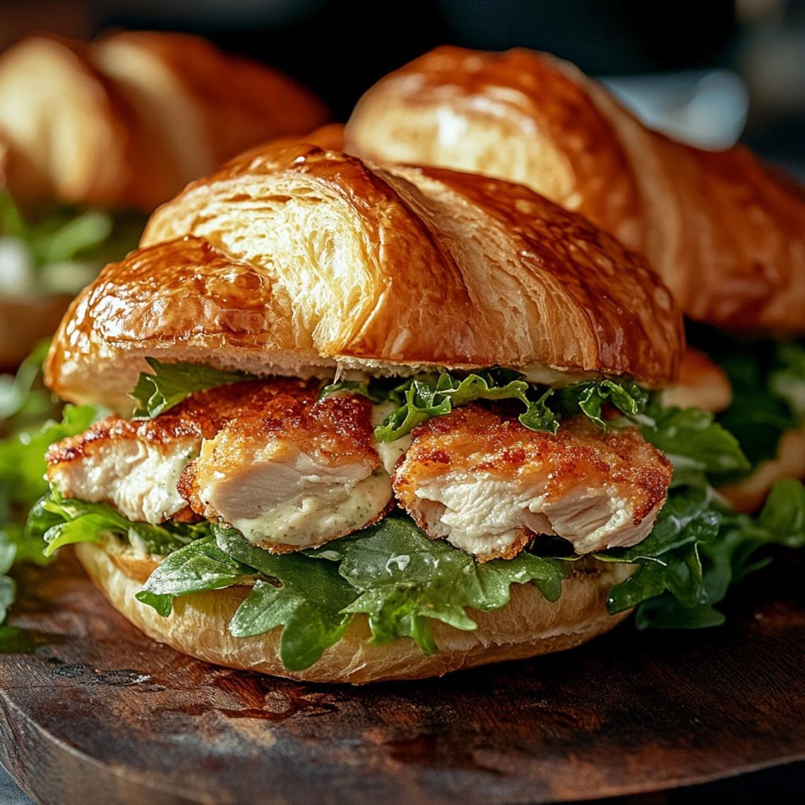 Chicken Caesar Croissant Sandwich Recipe | Easy, Creamy & Delicious ...
