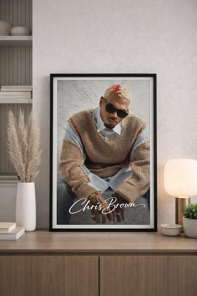 Chris Brown Poster Print | R&B Wall Art | Music Icon Decor | Celebrity ...