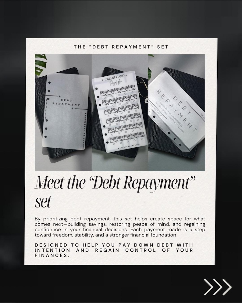 A6 Debt Payoff Set | Vellum Tracker, Budgeting | Cash Stuffing | the ...