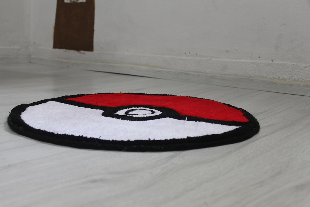 Handmade Tufted Pokeball Rug – Pokémon Carpet Decor – Colorful Gamer ...