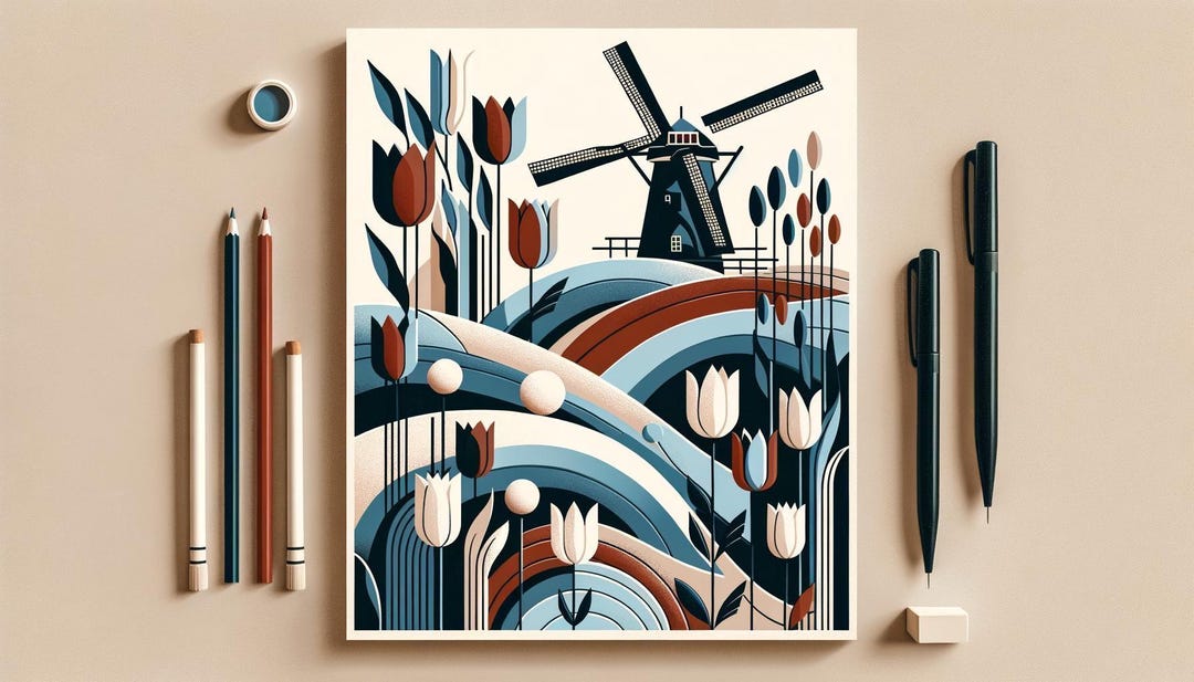 Dutch Art Prints, Minimalist Digital Art, Dutch Design Templates ...