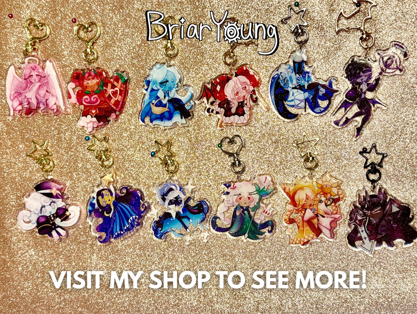CRK Glitter Epoxy Keychains - Fanmade Pure Vanilla, Dark Cacao, White ...
