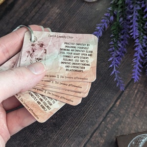 Witchy-themed DBT Flashcard Keyring - 16 Mental Health Activities - Etsy