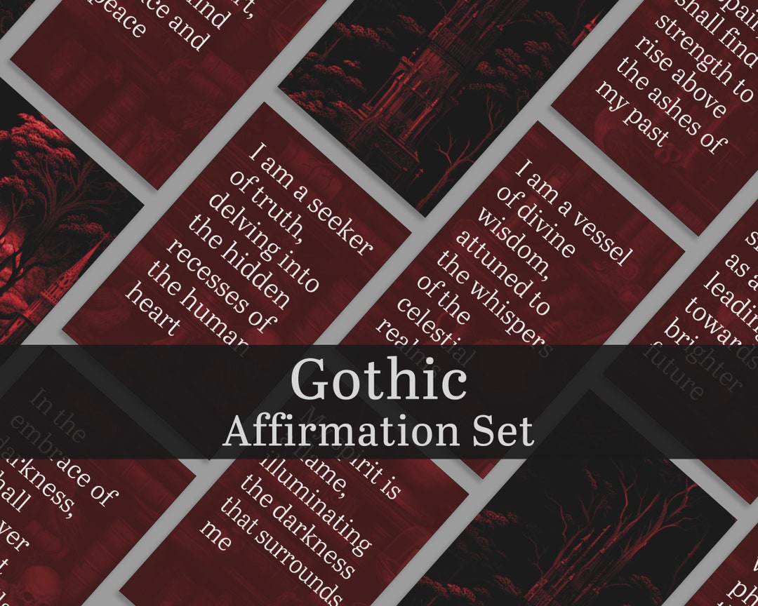 Gothic Affirmations | Encouragement Cards for Dark Souls | 36 Cards for ...