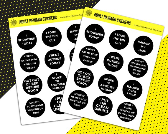 Adult Reward Stickers Set Funny Lockdown Sticker Sheet | Etsy