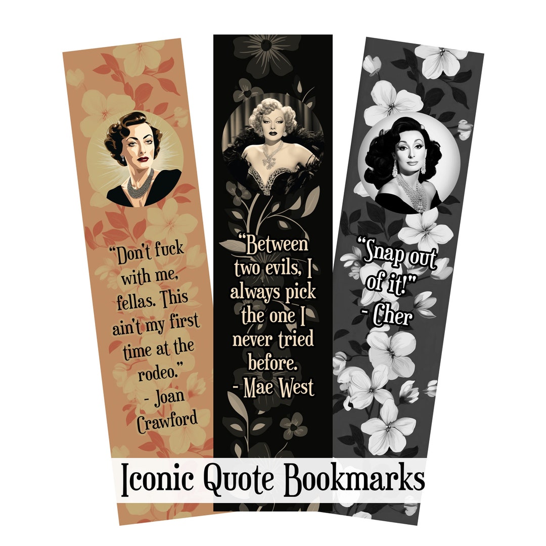 Vintage Bookmarks , Female Movie Quotes, Book Lover Gift, Booktok - Etsy
