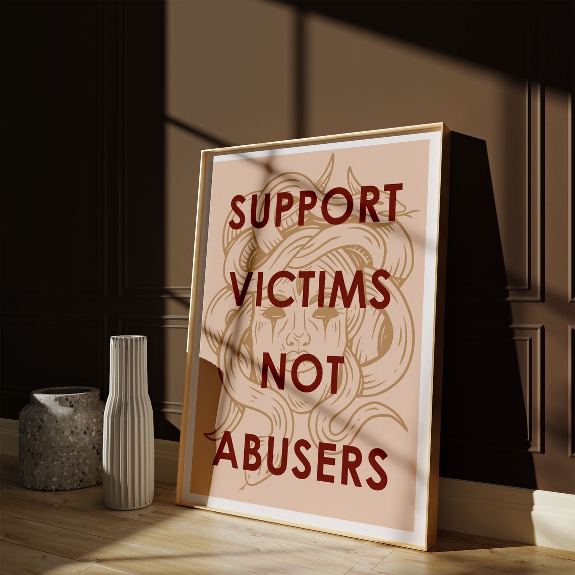 Dark Academia Art Print Medusa Decor Feminist Quote Poster - Etsy