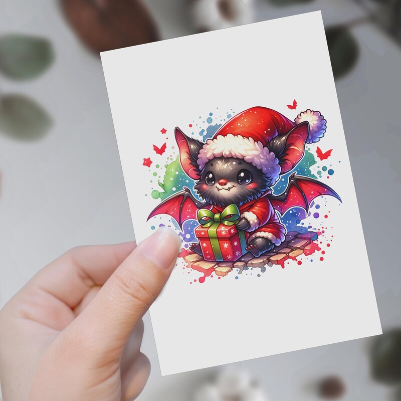 Christmas Cards With Bat - Etsy UK