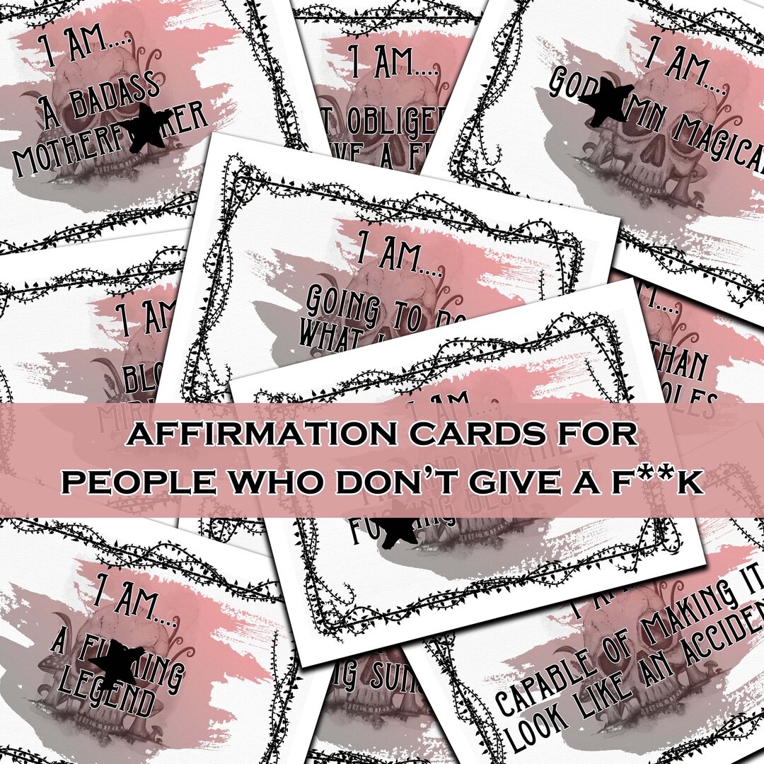Mini Offensive Affirmation Cards Funny Positive Swearing Card Deck - Etsy