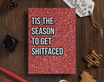 Drinking Christmas Card Called Tis the Season to Be Trollied - Etsy