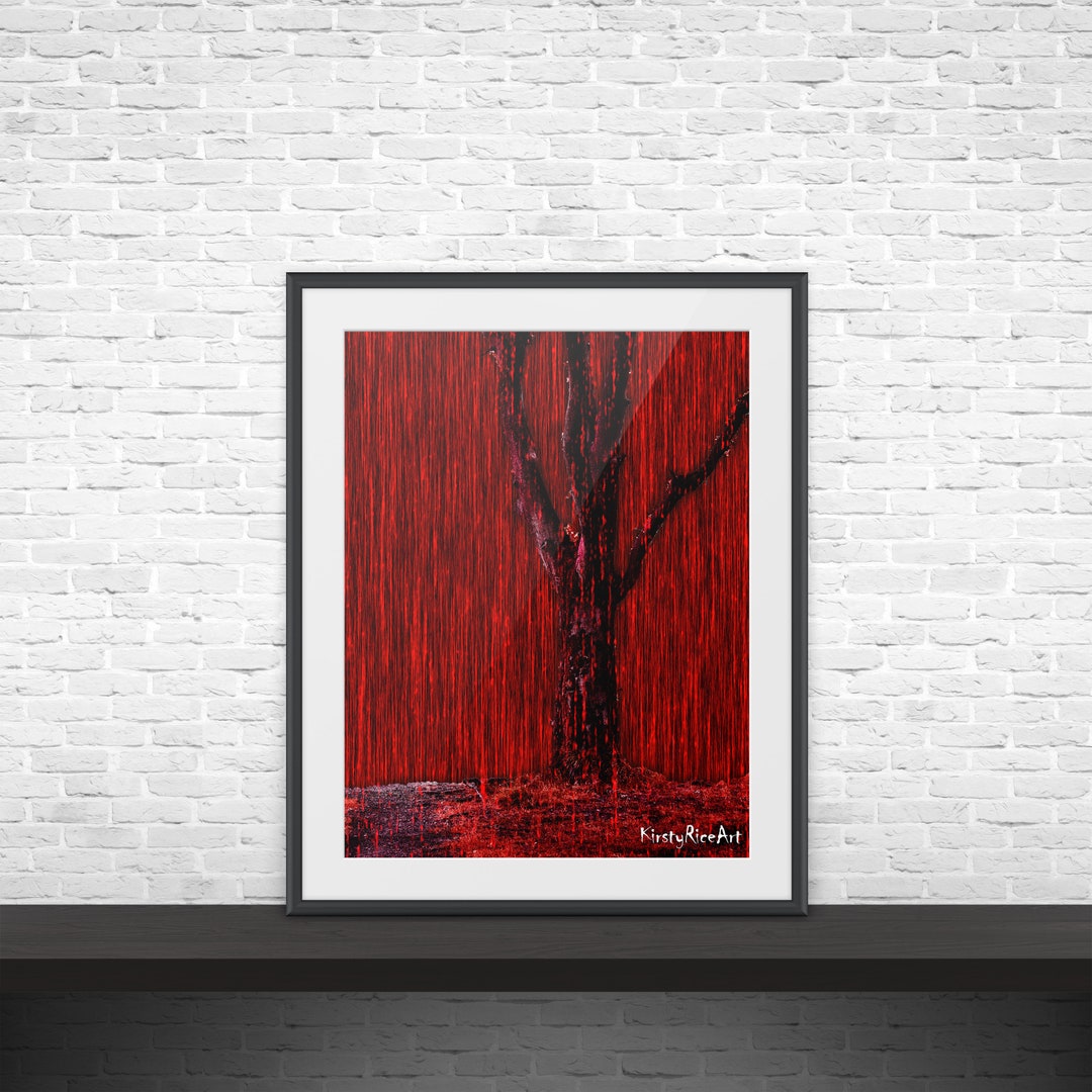 Halloween Home Decor Raining Blood Art Prints - Etsy UK