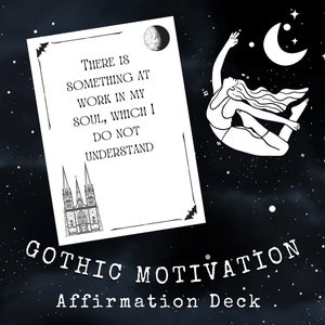 Mini Gothic Affirmation Deck | Encouragement Cards for Old Souls - Etsy