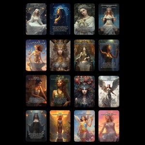 Greek Goddess Oracle Cards - 16 Card Deck - Etsy