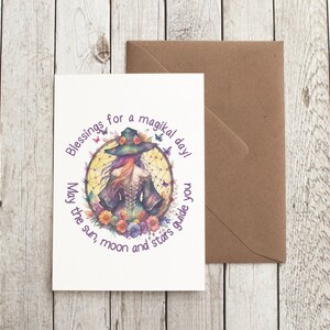 Witchy Birthday Blessings Card - Magikal Wiccan Pagan Witch Birthday ...