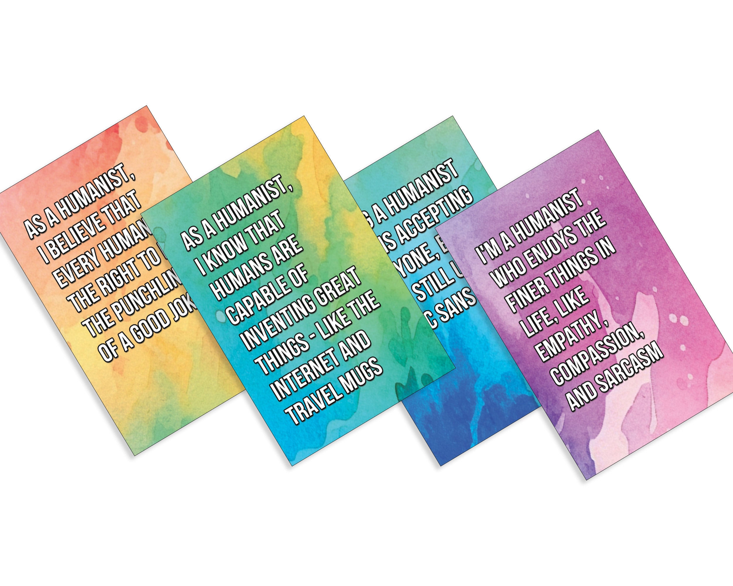 Funny Humanist Affirmation Cards Cards for Adults - Etsy