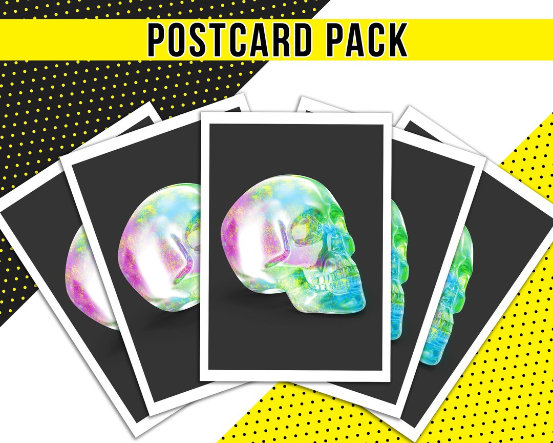 Skull Postcard Pack Macabre Notecards Goth Stationery Blank - Etsy