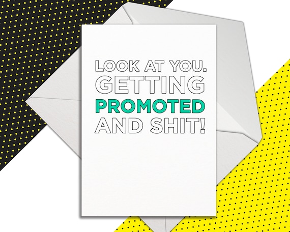 Job Promotion Announcement Cards