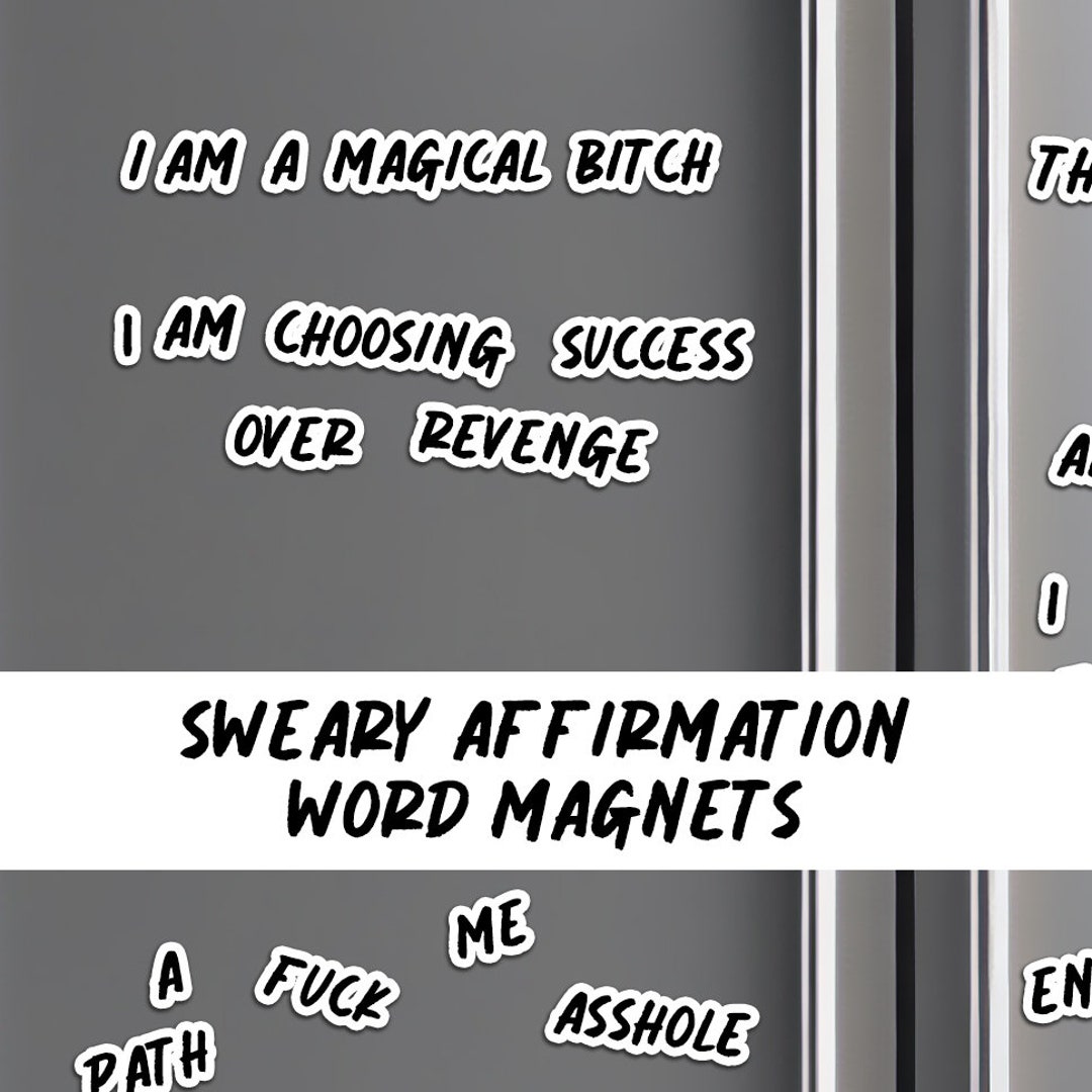 Sweary Affirmation Magnets, DIY Funny Gift for Friends, Make Your Own ...